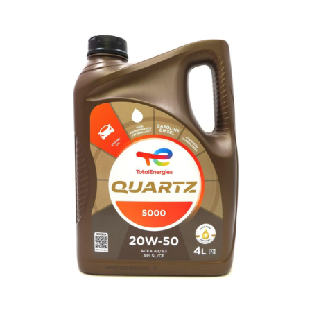 TotalEnergies QUARTZ 5000 20W-50 – Mineral Engine Oil for Passenger ...